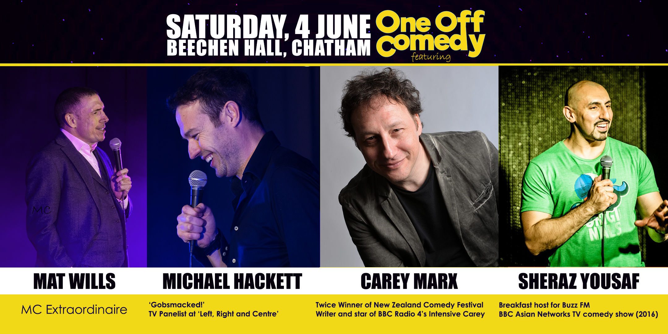 Chatham - One Off Comedy Special @ Beechen Hall! - One Off Comedy